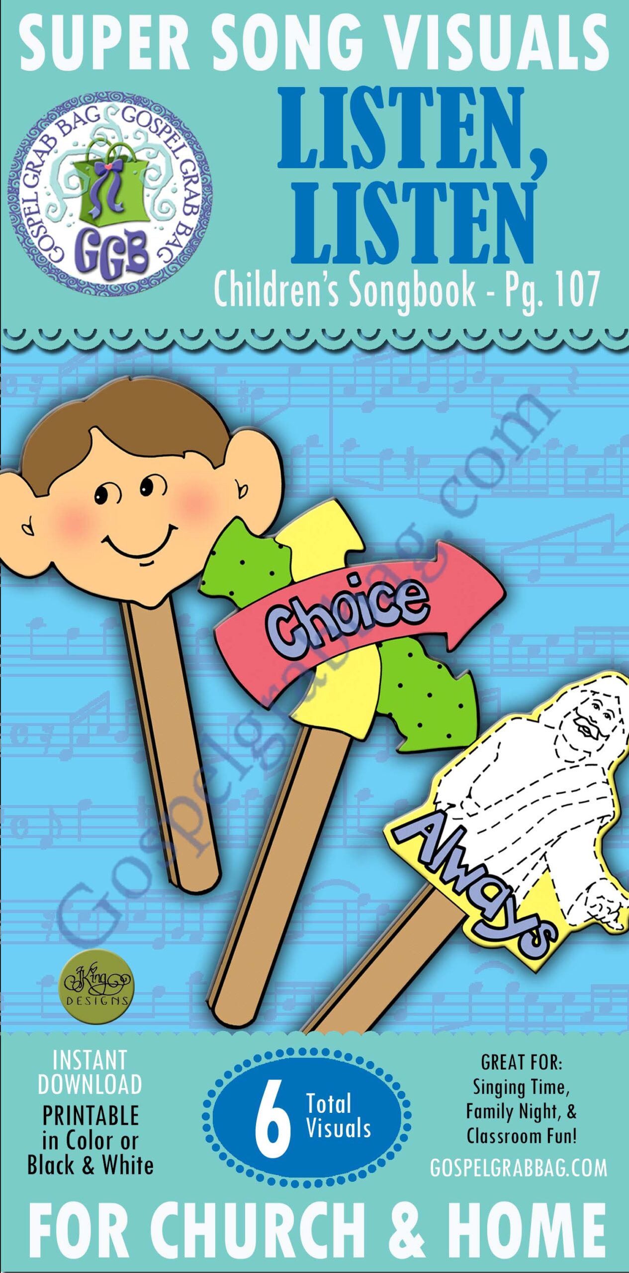 HOLY GHOST “Listen, Listen" (Children's Songbook 107) children's song ...