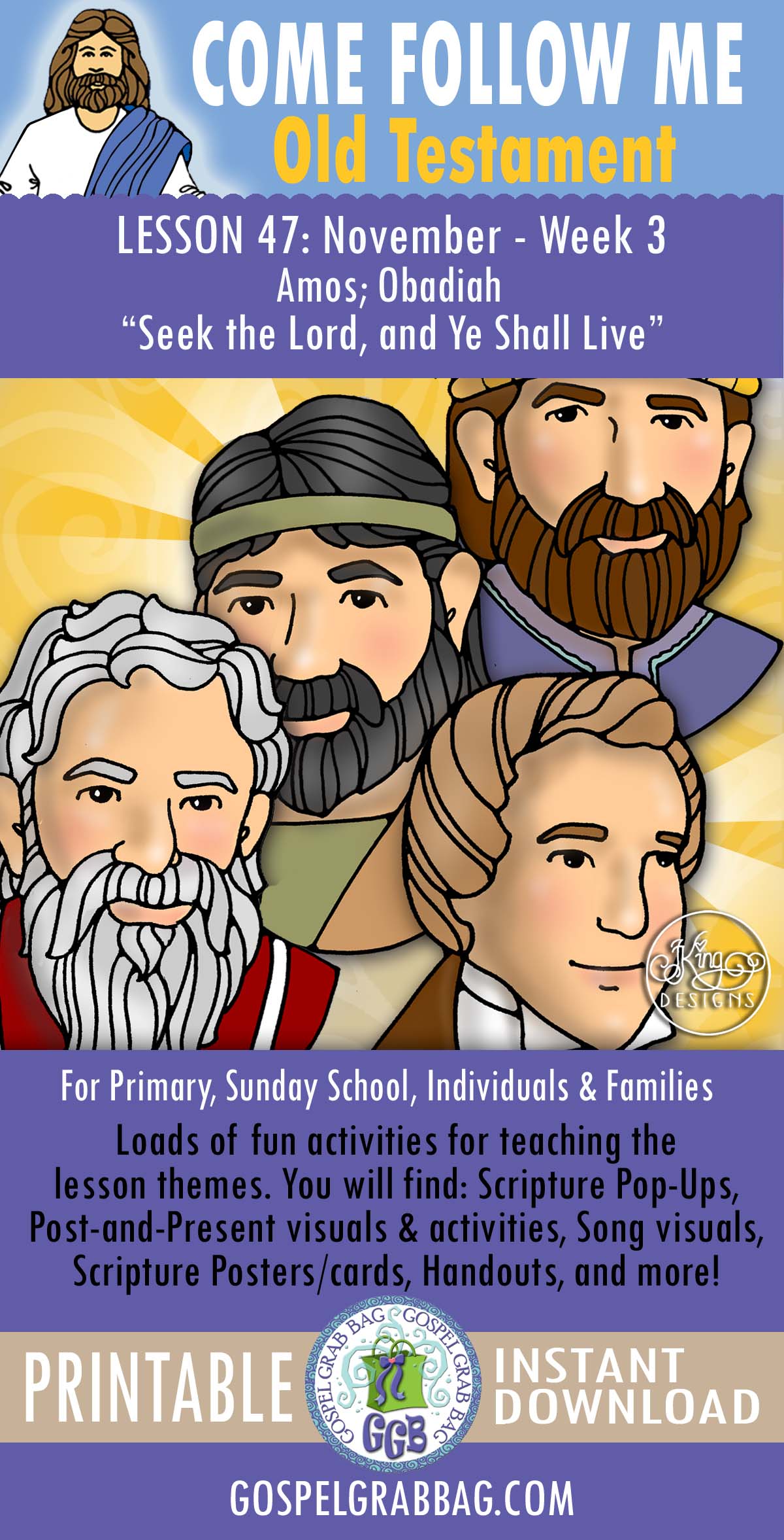 SUNDAY SCHOOL Come Follow Me Interactive Activities – NOVEMBER (week 3 ...